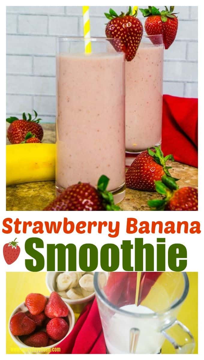 Strawberry Banana Smoothie Recipe - Everyday Eileen