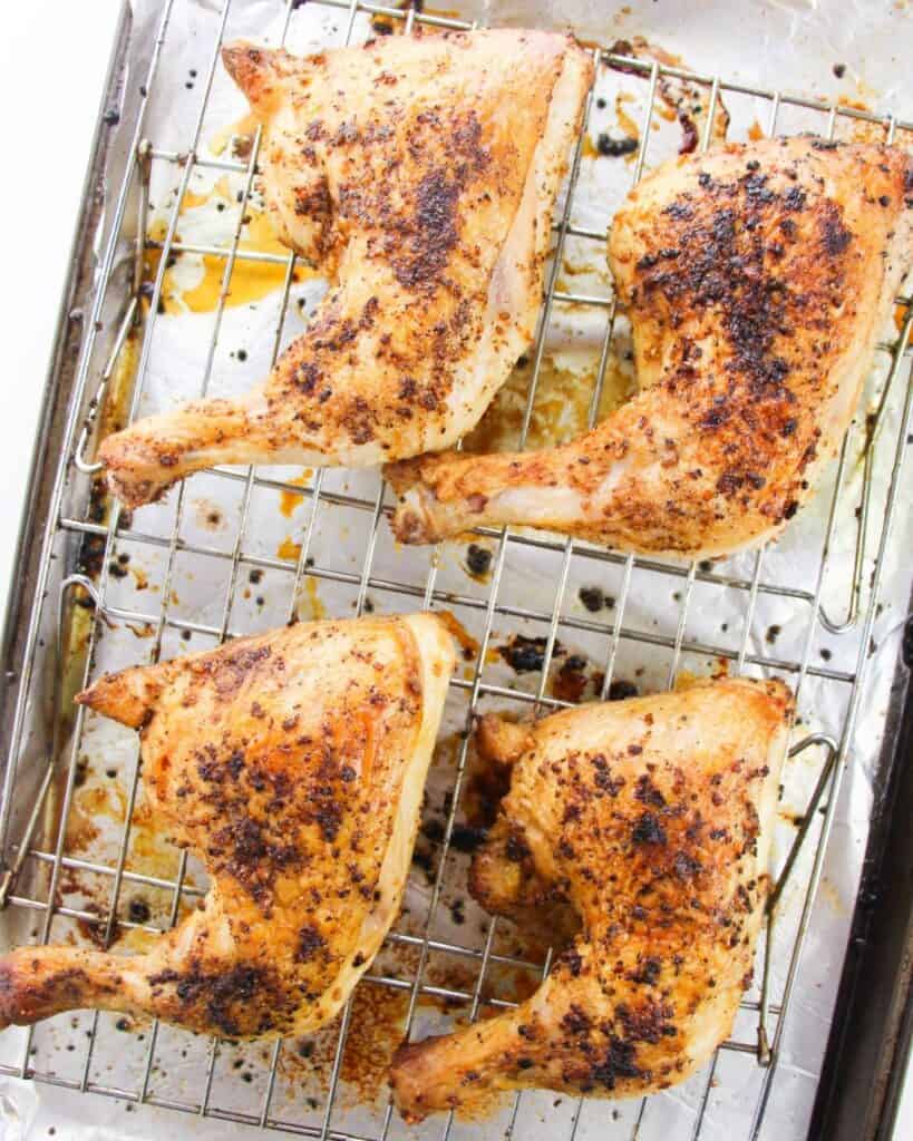 Crispy Baked Chicken Leg Quarters Recipe Everyday Eileen