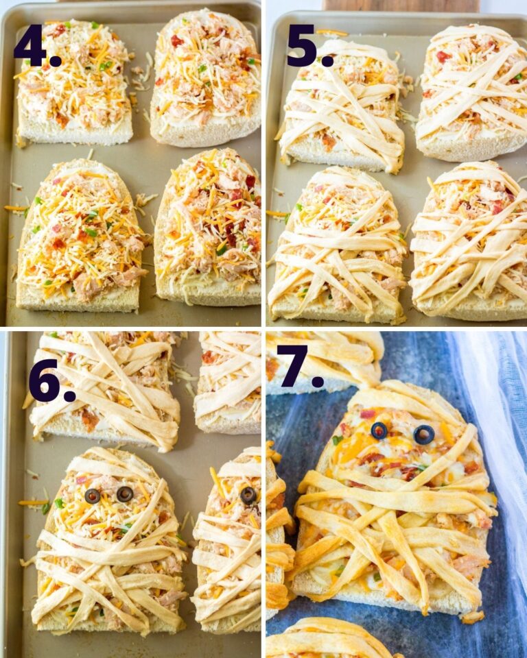 Chicken Bacon Ranch Mummy Pizza - Everyday Eileen
