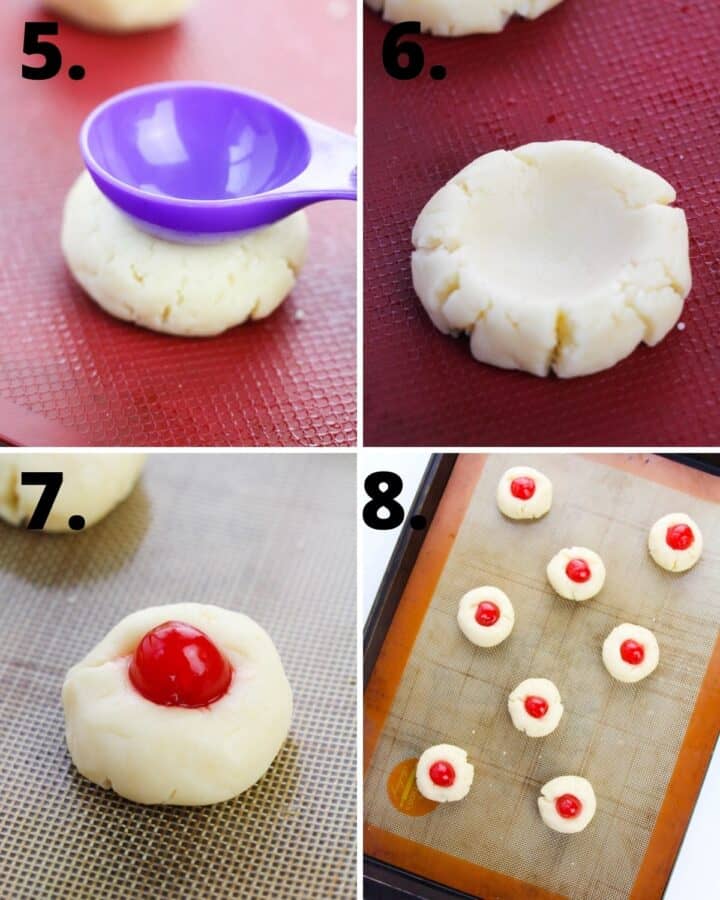 Cherry Whipped Shortbread Cookies - Everyday Eileen