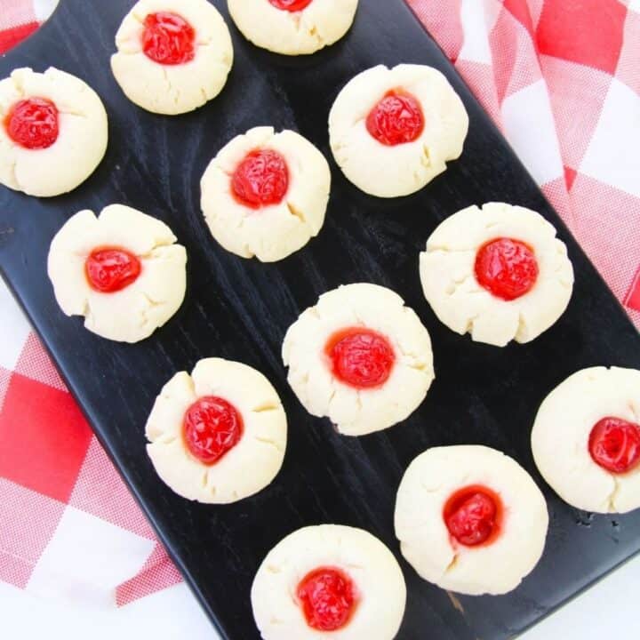 Cherry Whipped Shortbread Cookies - Everyday Eileen