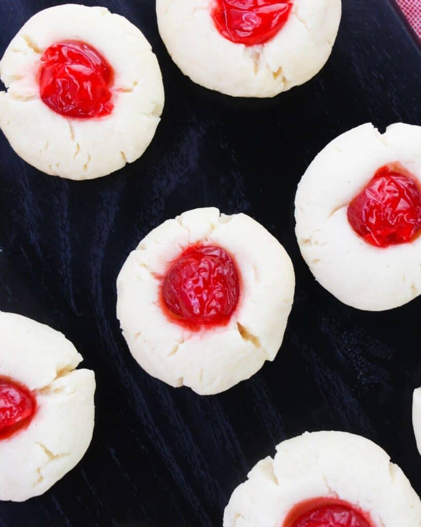 Cherry Whipped Shortbread Cookies - Everyday Eileen