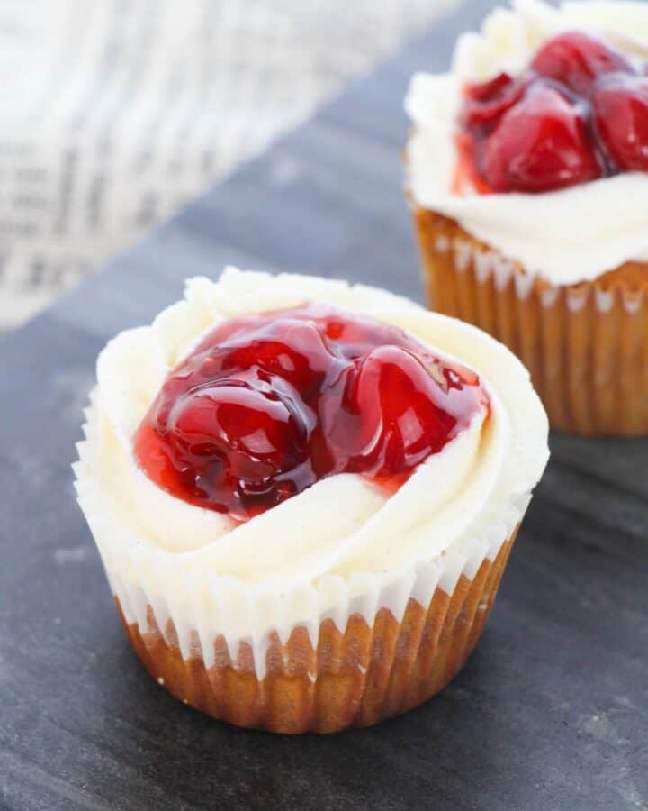 Cherry Pie Cupcake Recipe - Everyday Eileen