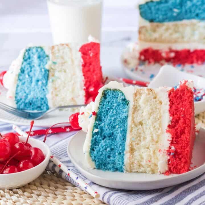 Red White and Blue Cake - Everyday Eileen