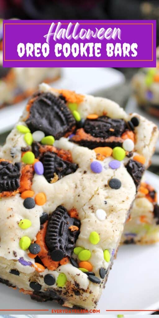 Halloween Oreo Cake Bars - Everyday Eileen