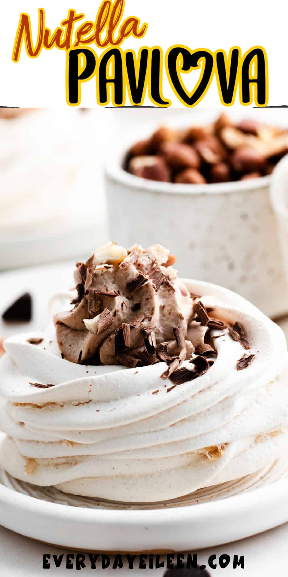 Mini Pavlova with Nutella Whipped Cream - Everyday Eileen