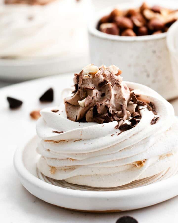 Mini Pavlova with Nutella Whipped Cream - Everyday Eileen