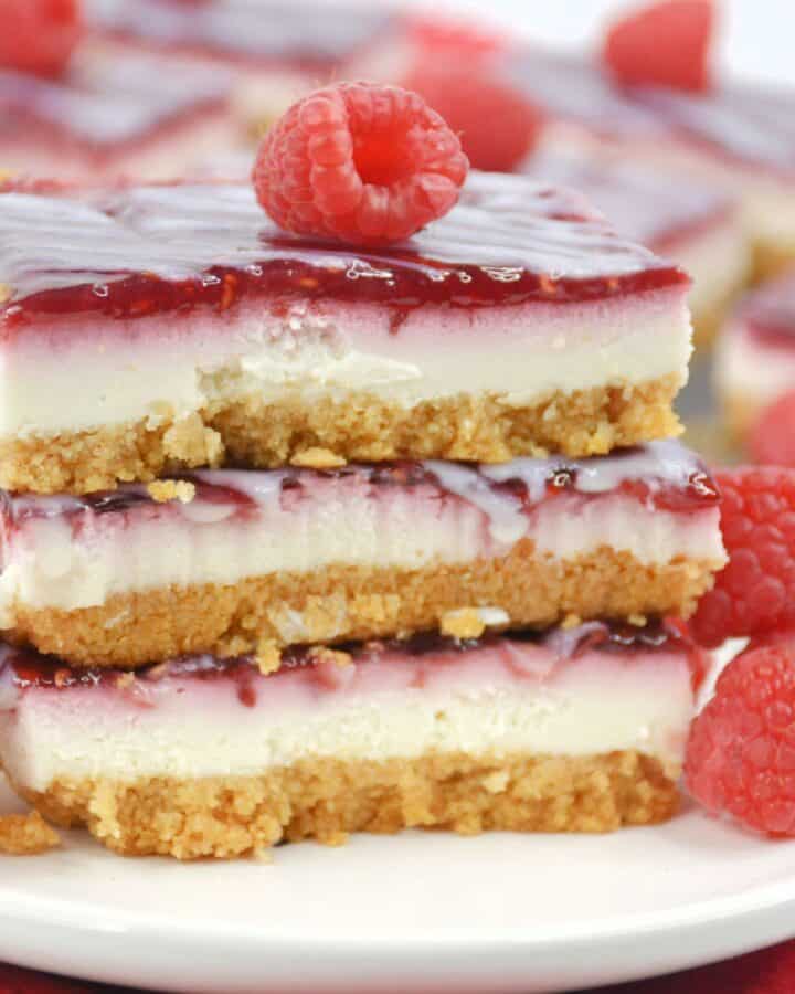 Raspberry White Chocolate Bars - Everyday Eileen