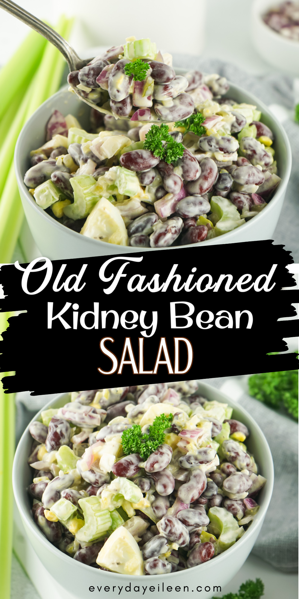 Old Fashioned Kidney Bean Salad - Everyday Eileen