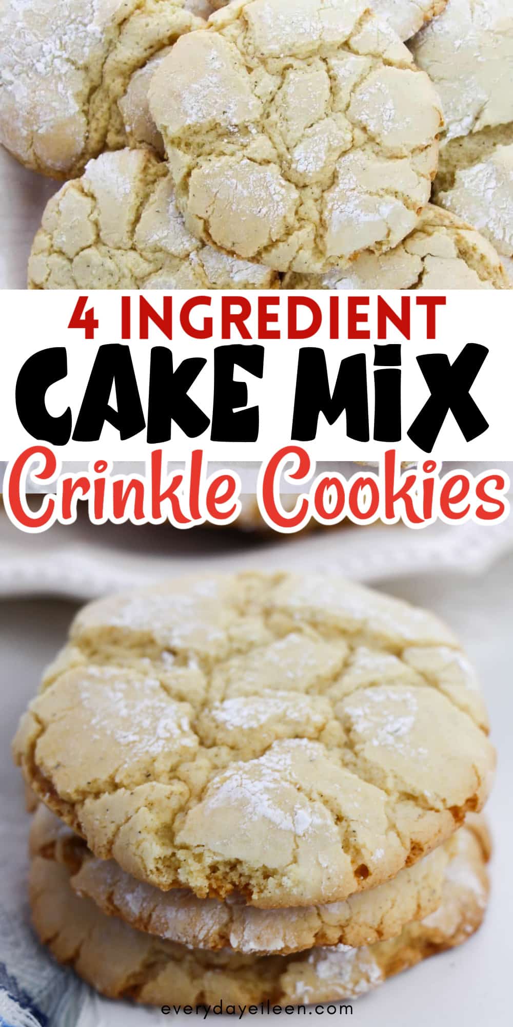 Cake Mix Crinkle Cookies - Everyday Eileen