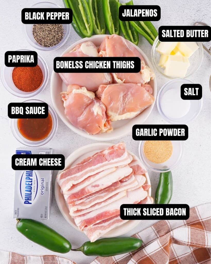 Bacon Wrapped Smoked Chicken Thighs - Everyday Eileen