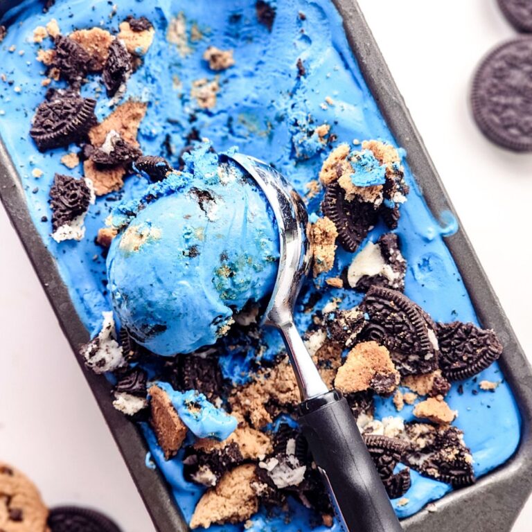 Homemade Cookie Monster Ice Cream Everyday Eileen