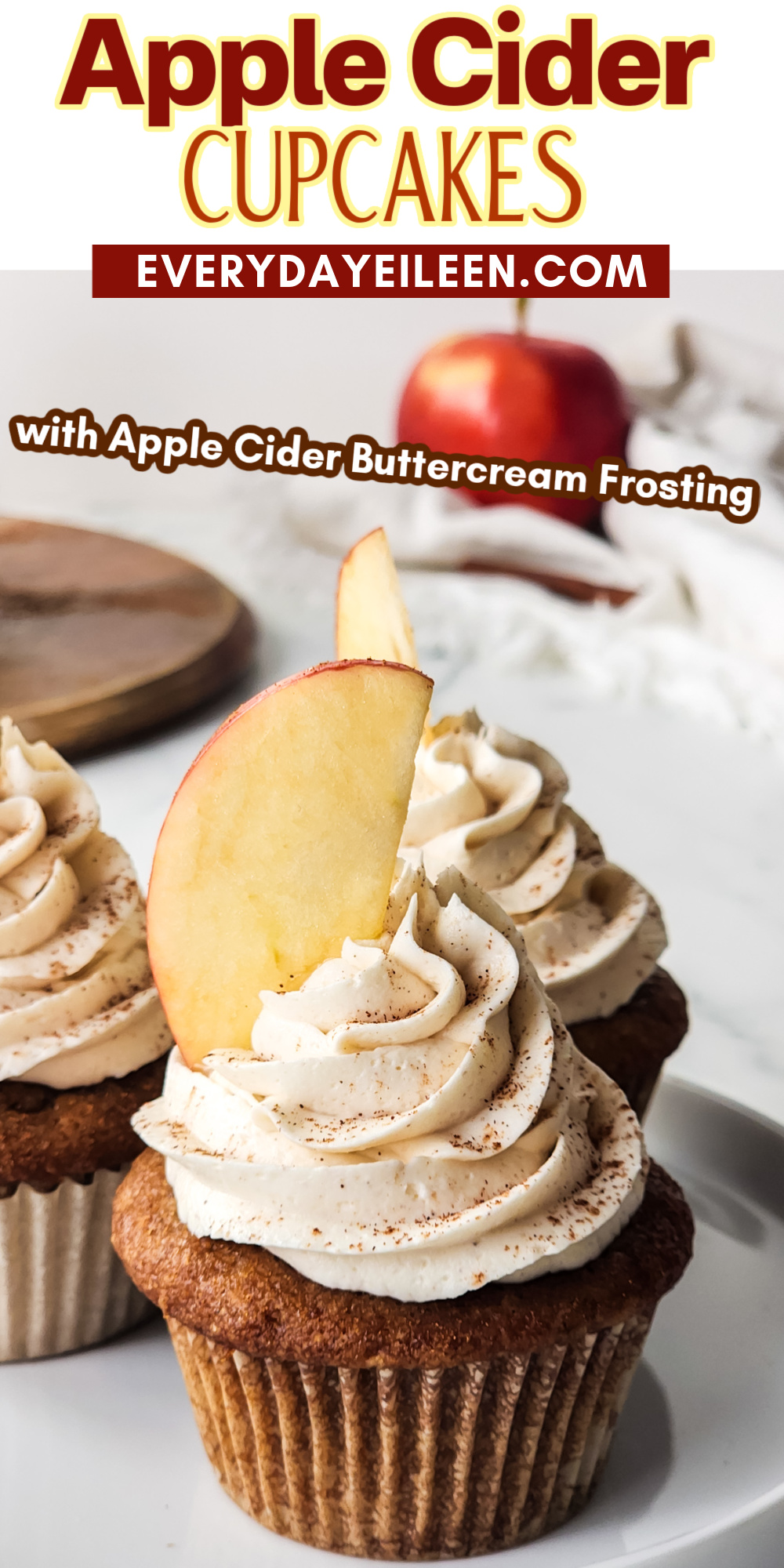 Apple Cider Cupcakes - Everyday Eileen