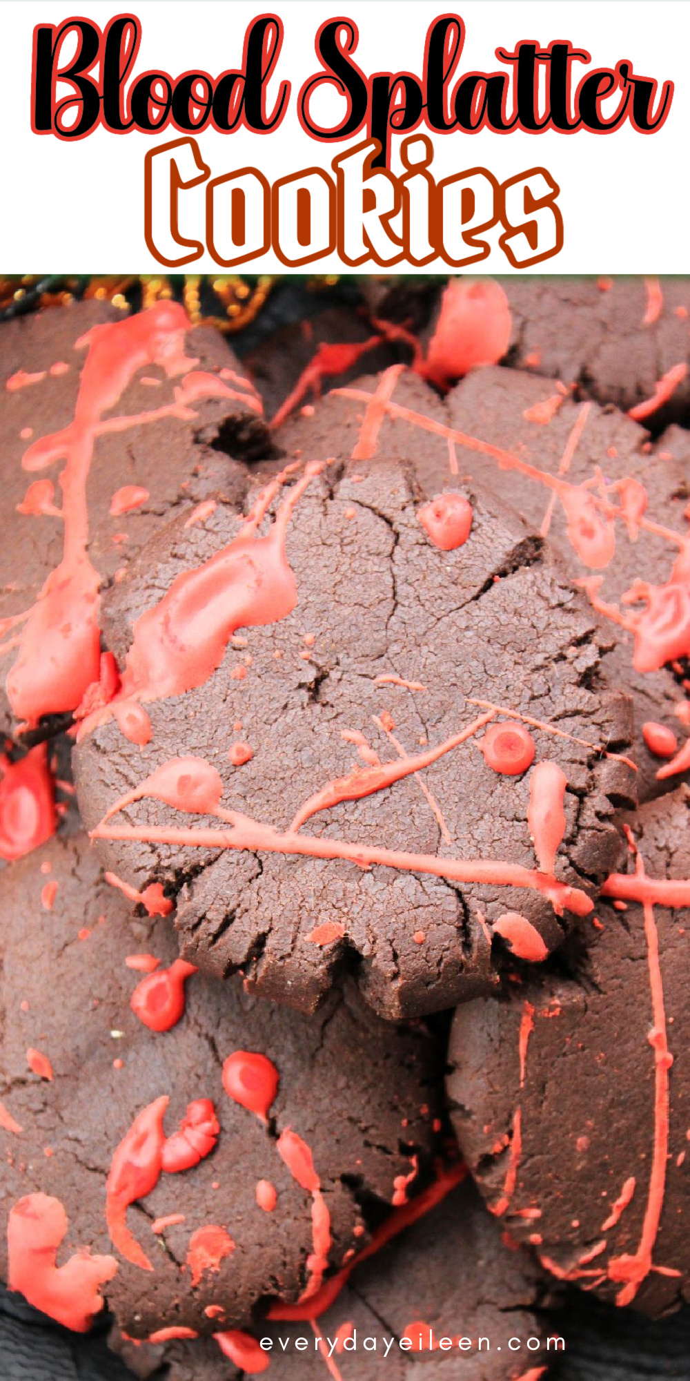 Halloween Blood Splatter Cookies - Everyday Eileen