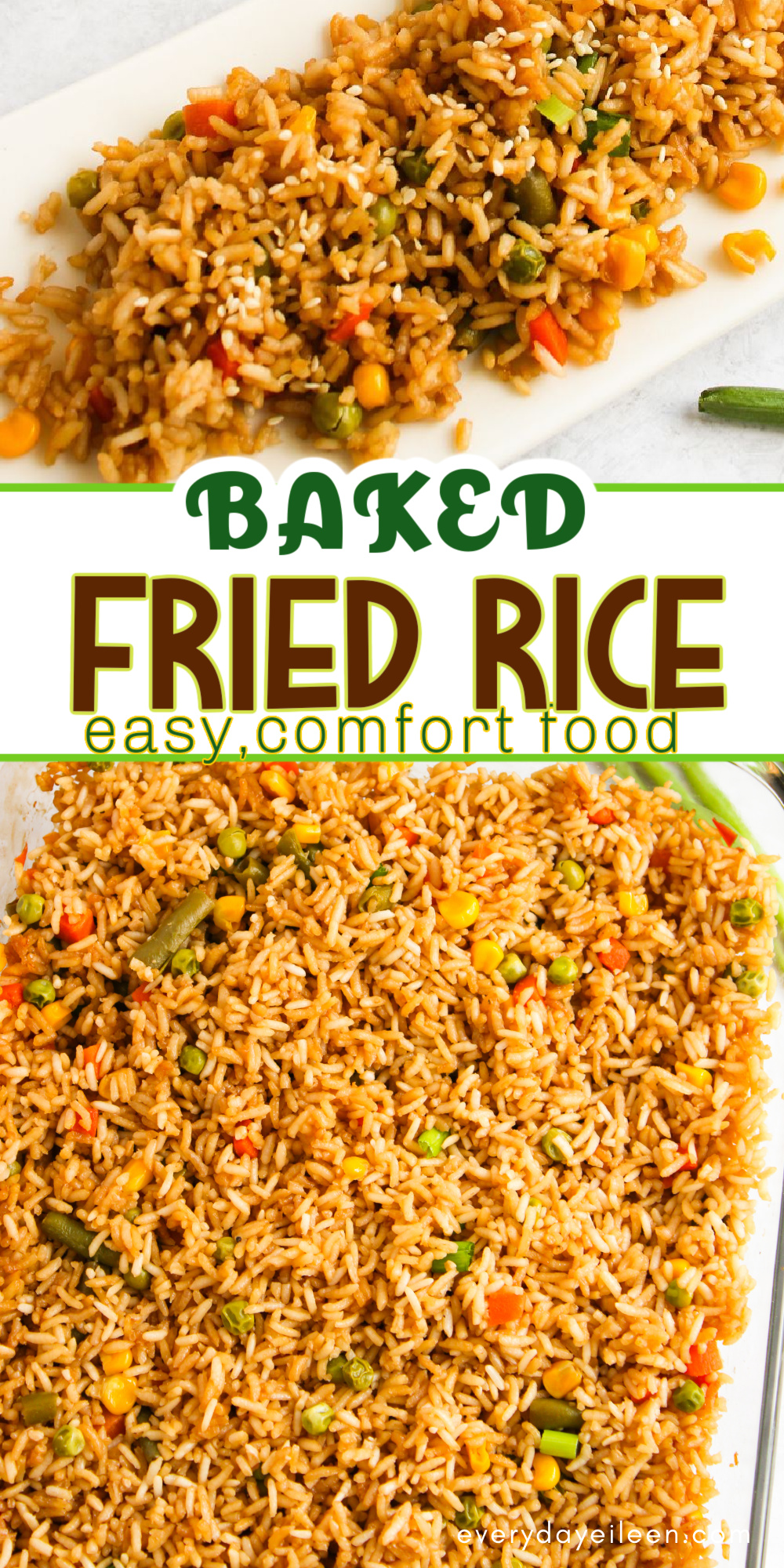 Oven Baked Fried Rice - Everyday Eileen