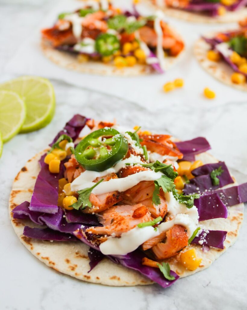 Blackened Salmon Tacos - Everyday Eileen