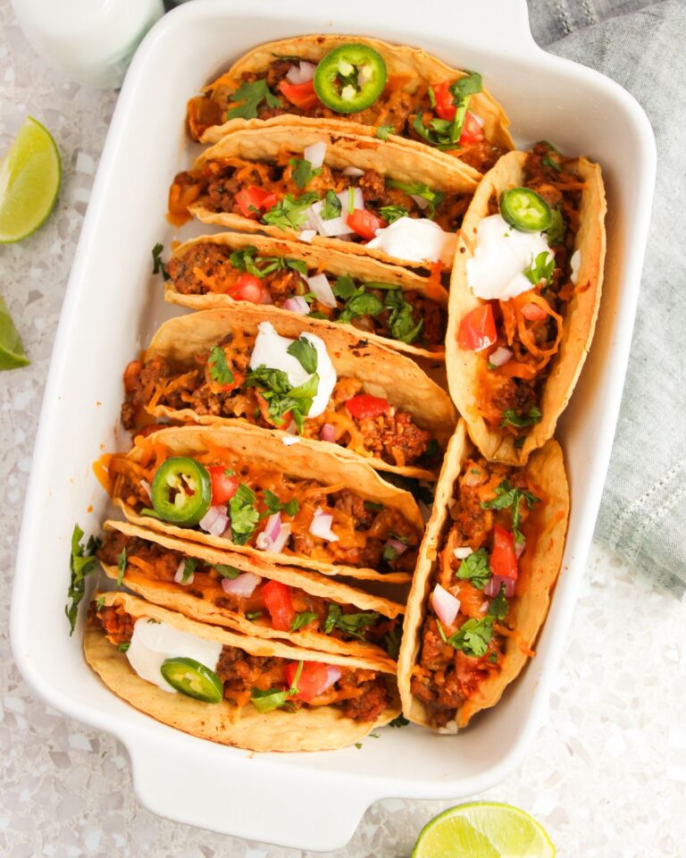 Easy Oven Baked Beef Tacos Recipe - Everyday Eileen