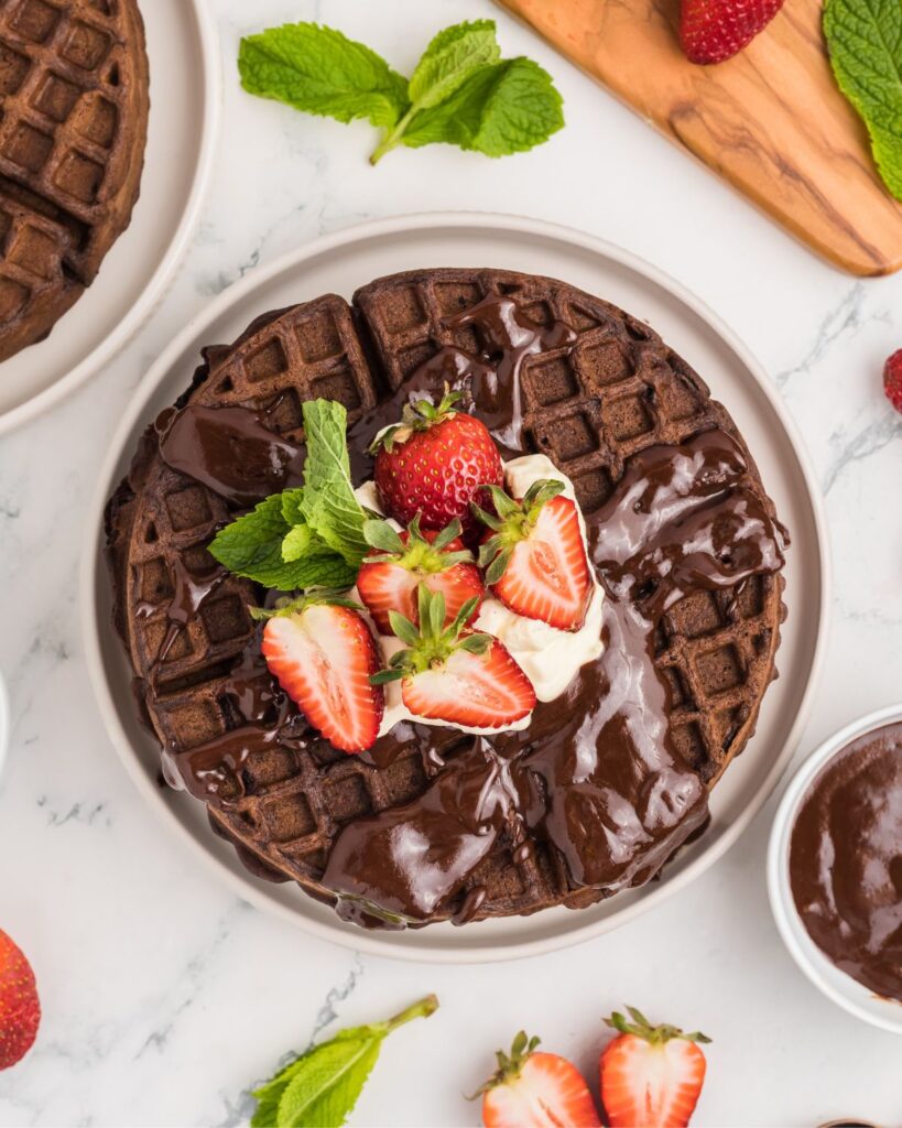 Easy Chocolate Waffles Recipe - Everyday Eileen