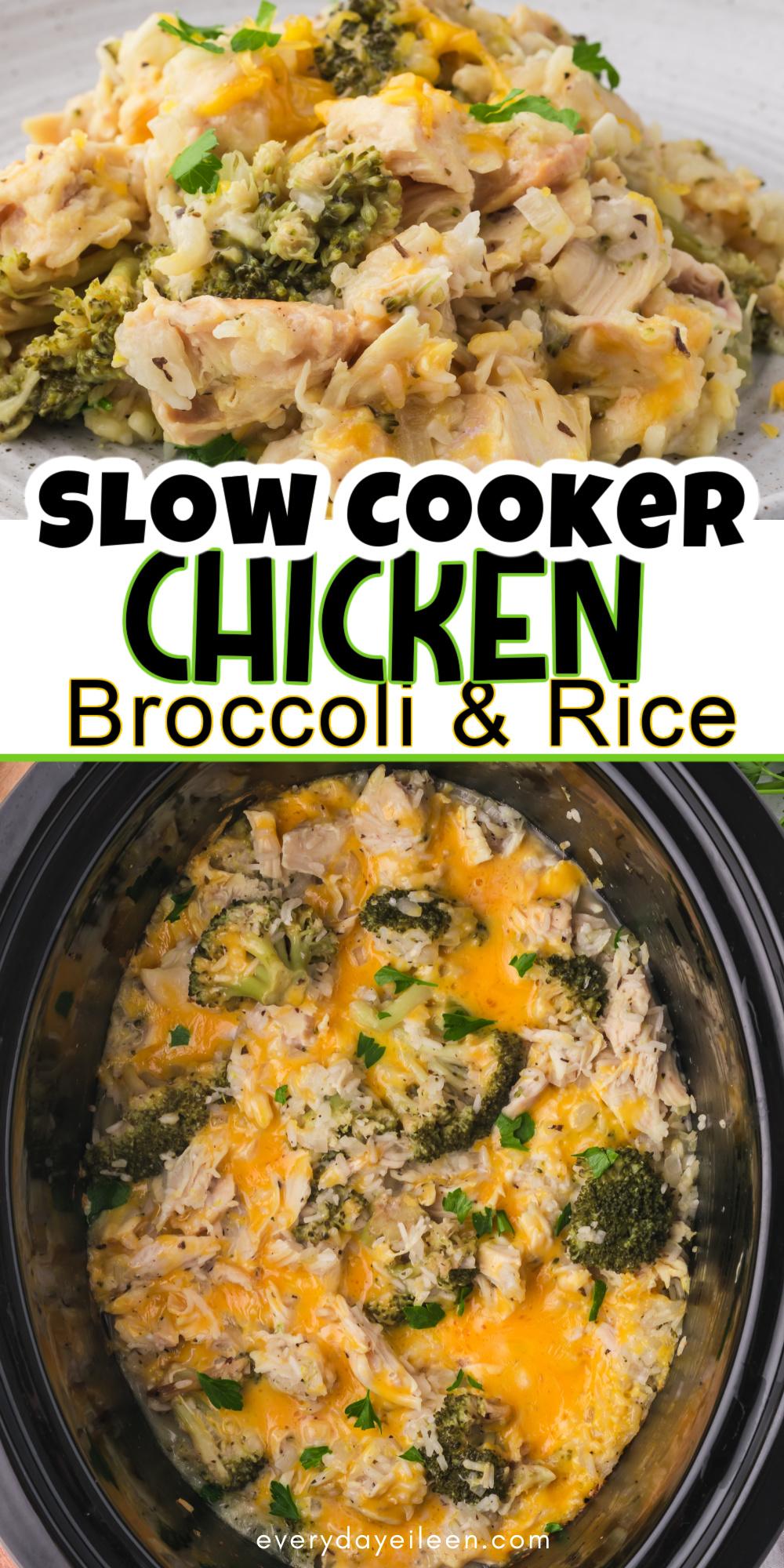 Slow Cooker Chicken Broccoli Rice - Everyday Eileen