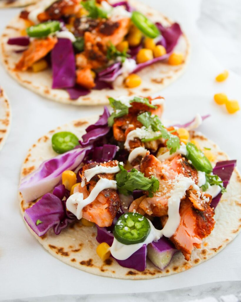 Blackened Salmon Tacos - Everyday Eileen