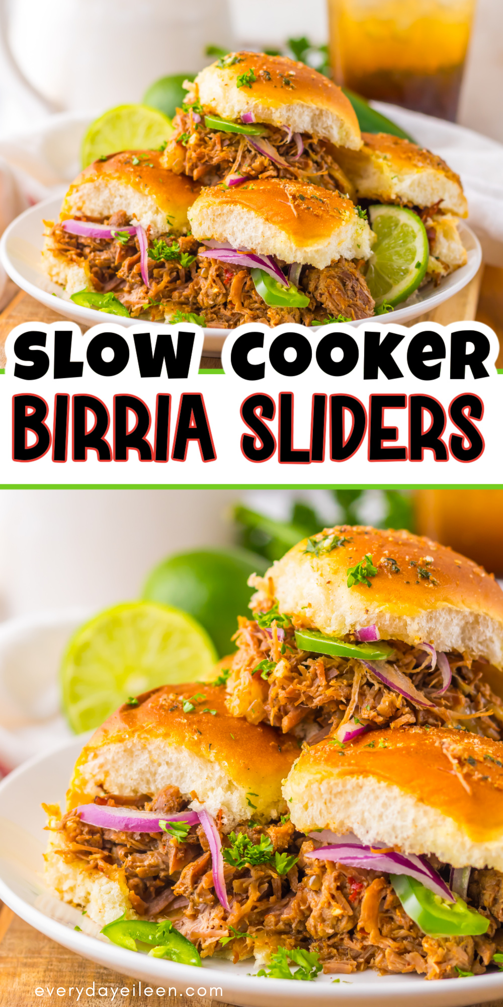 Slow Cooker Birria Sliders - Everyday Eileen